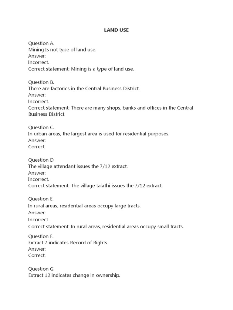 Land Use | PDF | Agriculture | Rural Area