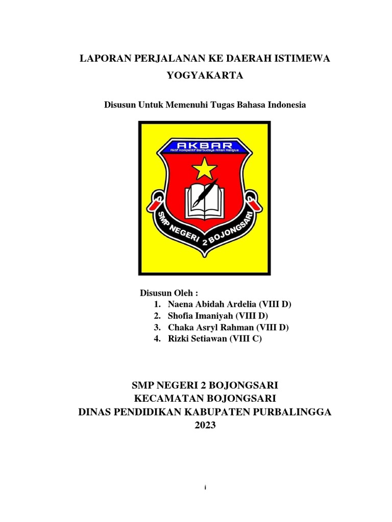 Contoh Laporan Perjalanan Studytour | PDF