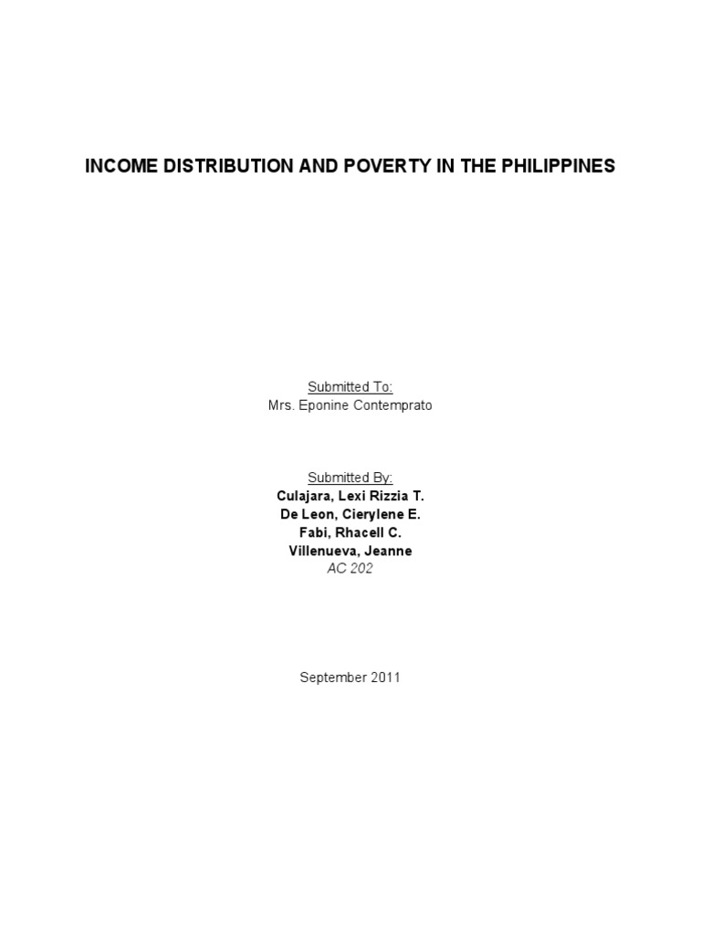 Gini Coefficient and Poverty in the Philippines | PDF | Gini ...