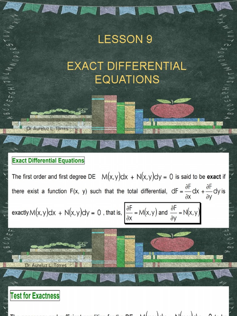 Exact Differential Equations | PDF