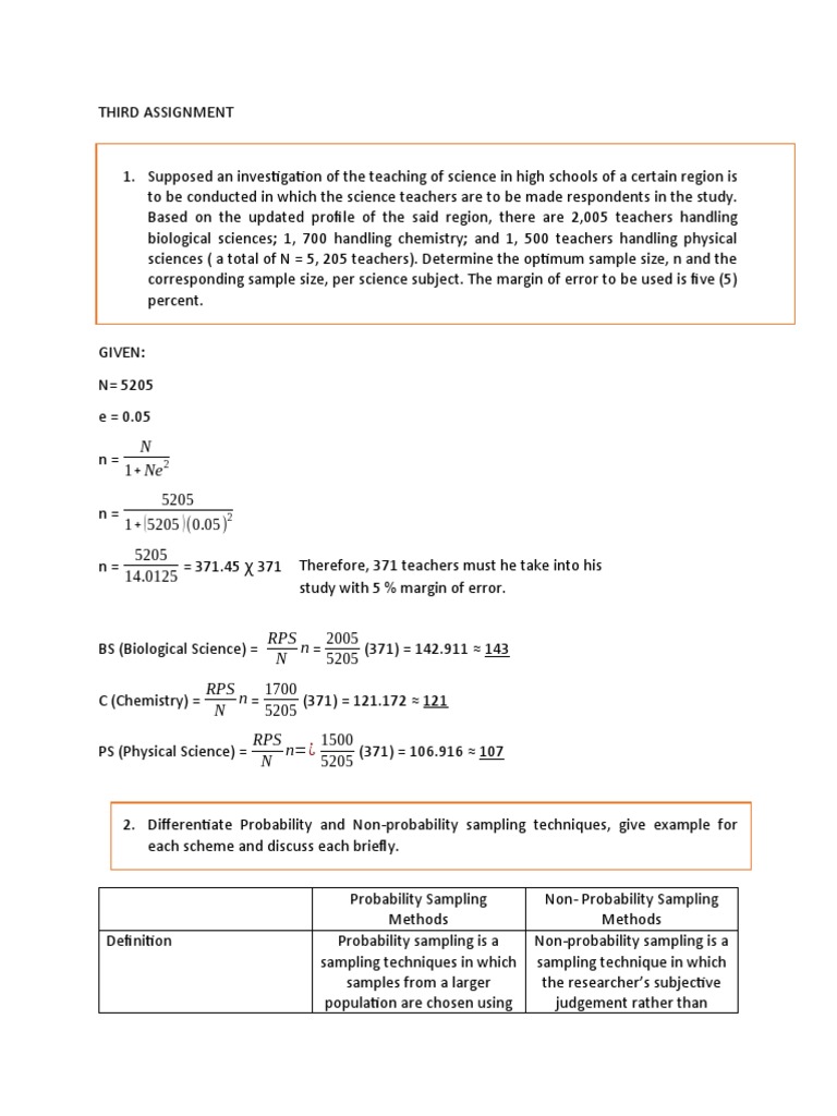 STAT-ASSIGN | PDF | Sampling (Statistics) | Applied Mathematics