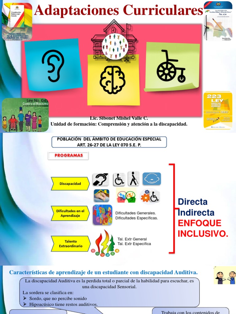 Adaptaciones Curriculares Inclusivas | PDF