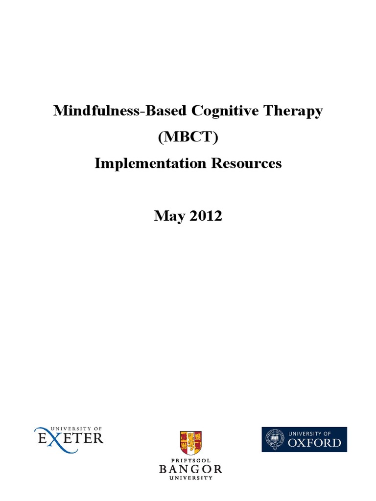 Mindfulness Based Cognitive Therapy MBCT | PDF | Mindfulness | Major Depressive Disorder