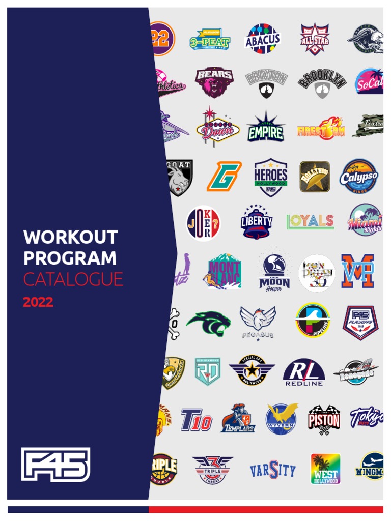 F45 Full Workout Catalogue V6.9 | PDF