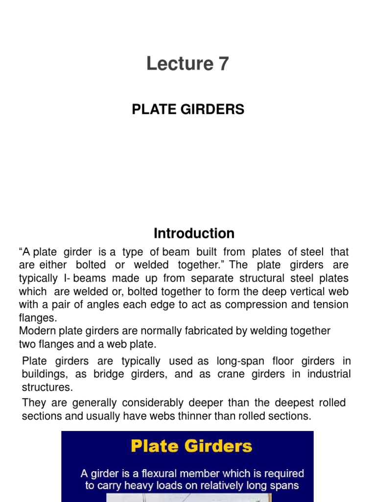 Plate Girders: Design and Use | PDF | Buckling | Beam (Structure)