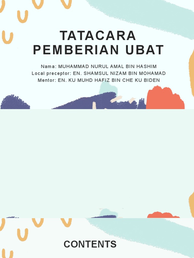 Tatacara Pemberian Ubat | PDF