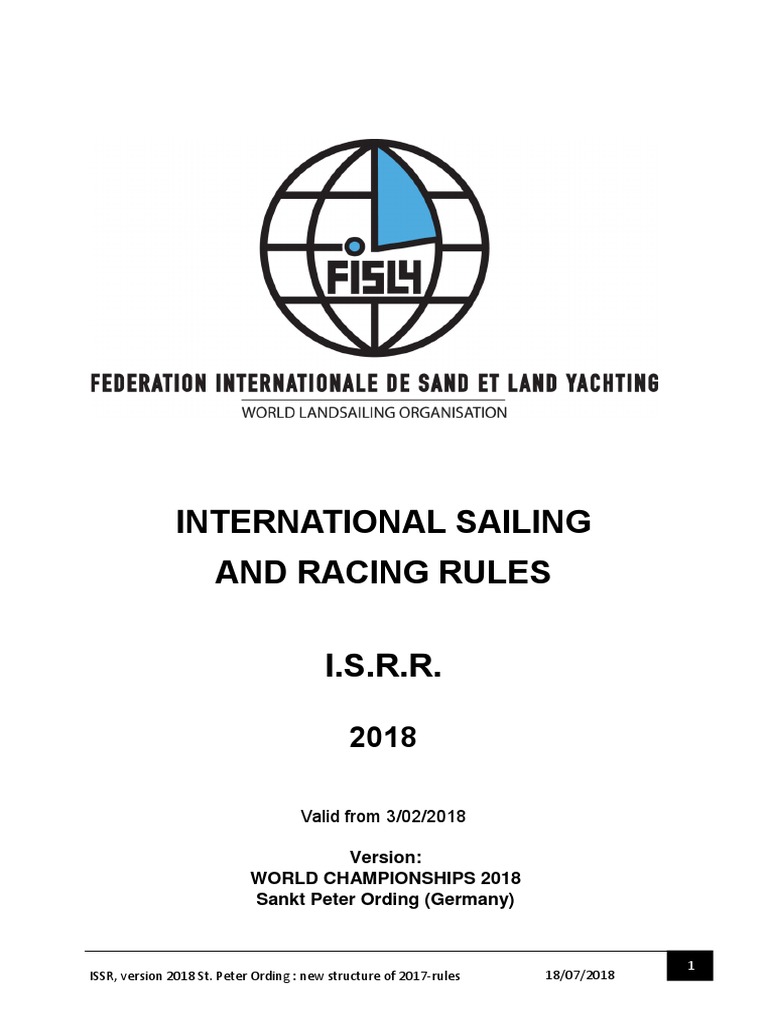 FISLY 2018 Racing Rules Overview | PDF | Flag