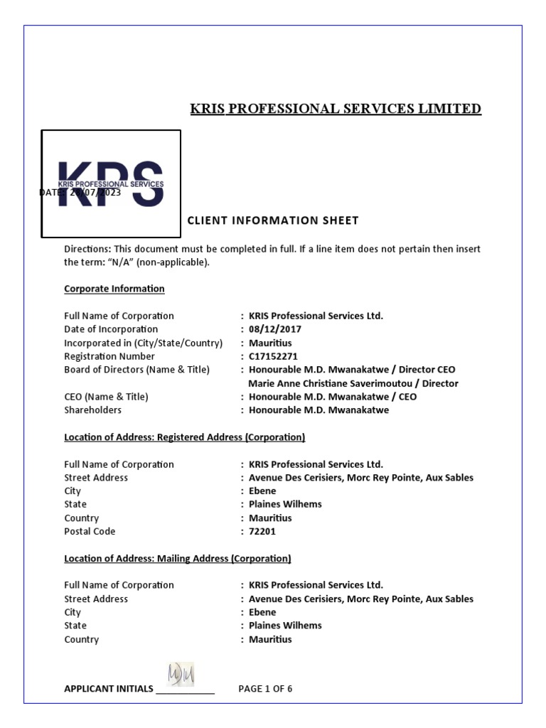 KYC For JP Fuel (KPS) | PDF | Service Industries | Written Communication