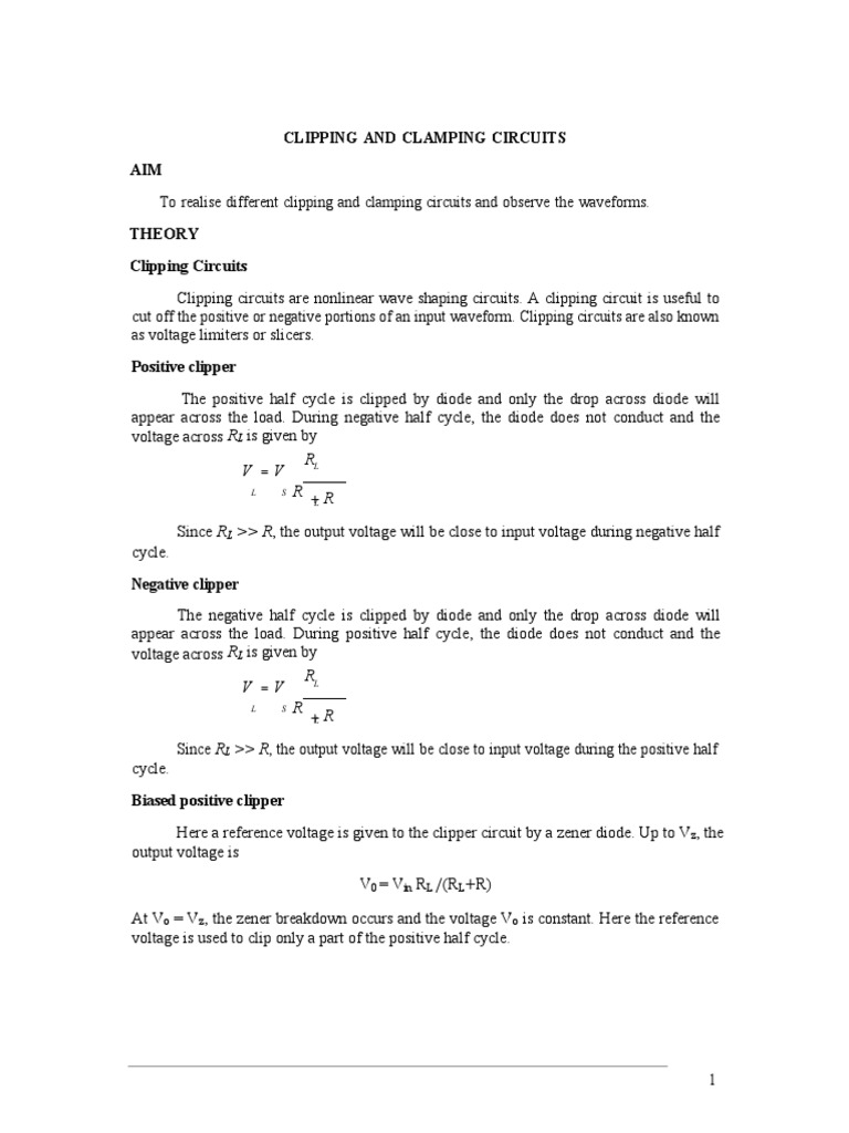 Clipping Clamping | PDF