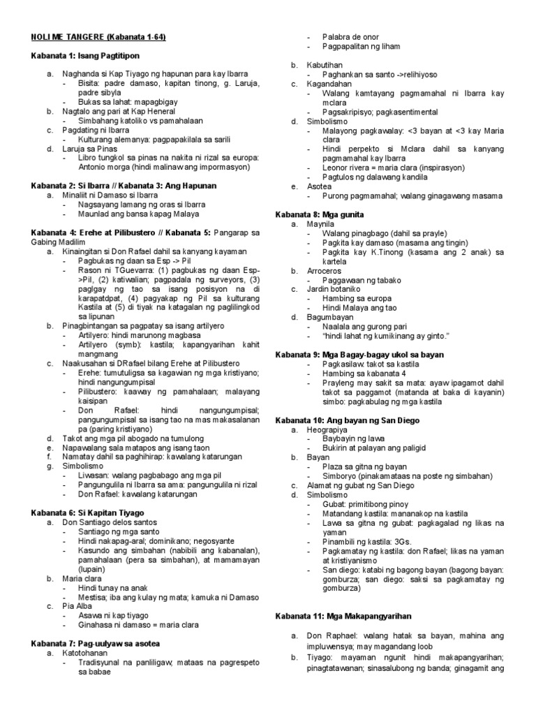 Dokumen - Tips - Fil Noli Me Tangere Kabanata 1 64 | PDF