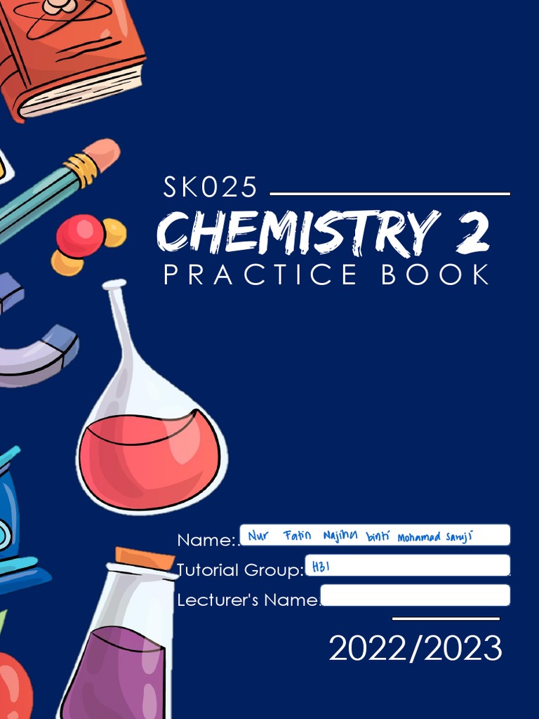 SK025 Chemistry Practice Book 2022/2023 | PDF | Reaction Rate | Redox