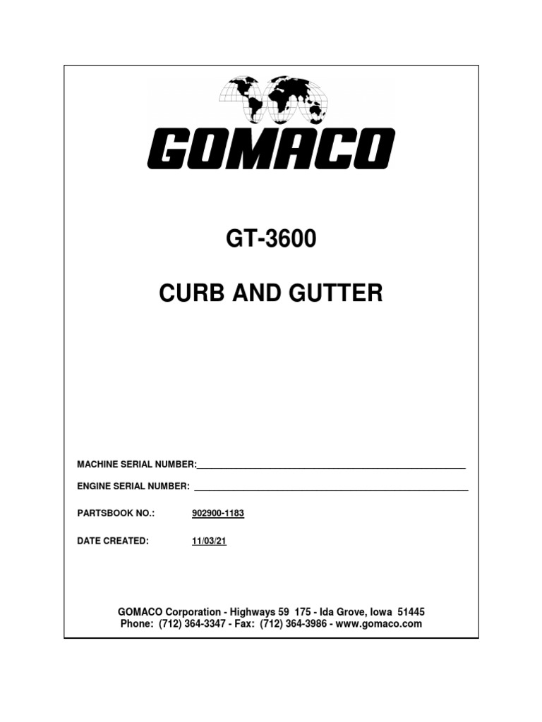 GT-3600 Operator's Manual | PDF | Manufactured Goods | Vehicle Technology