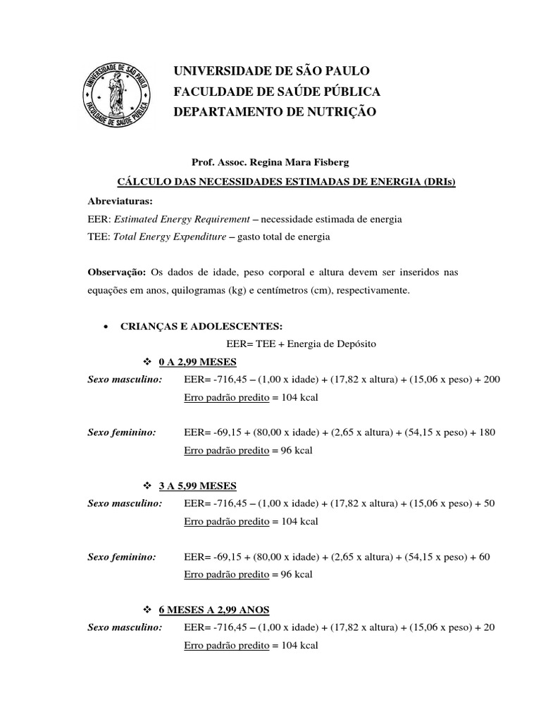 Fórmulas DRIS 2023 | PDF | Natureza | Metrologia