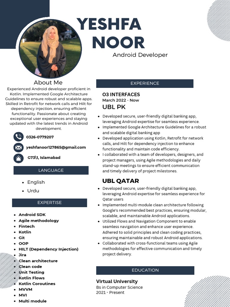 Yeshfa Noor Android Developer Resume | PDF | Android (Operating System ... Yeshfa Noor Android Developer Resume | PDF | Android (Operating System ...