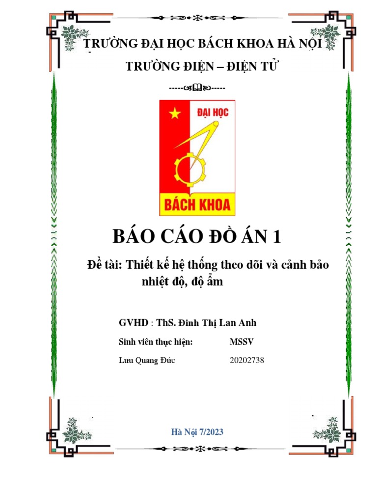 Bao Cao Do An 1 | PDF