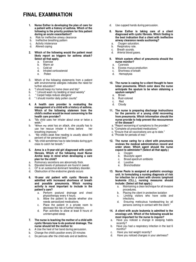 Final Examination | PDF