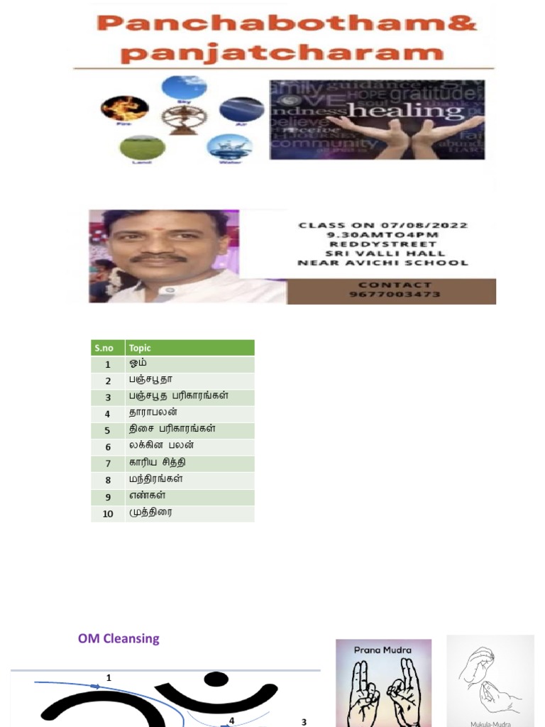 Panchabootham and Panchatcharam - Final | PDF