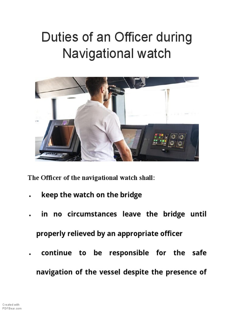 Duties of An Officer During Navigational Watch | PDF