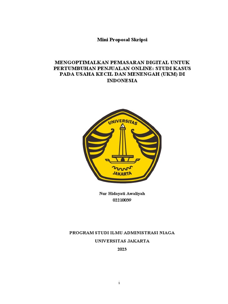 Mini Proposallll Awaliaaah | PDF