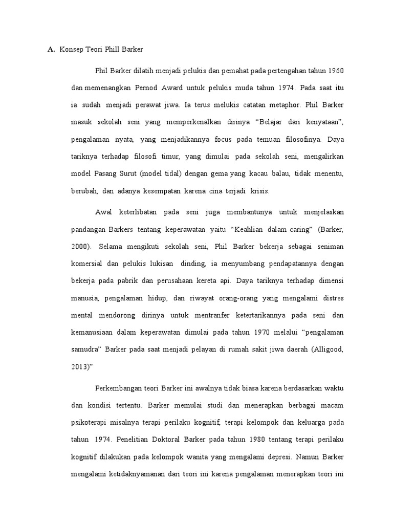 Konsep Teori Phill Barker | PDF