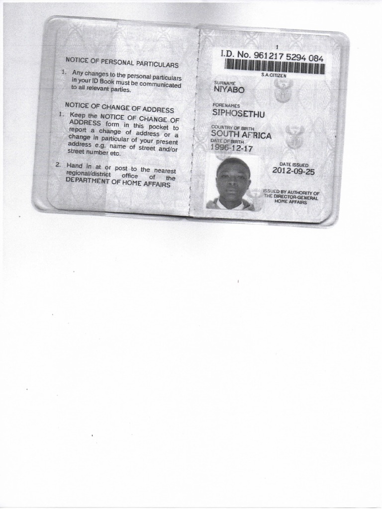 ID Siphosethu Niyabo | PDF