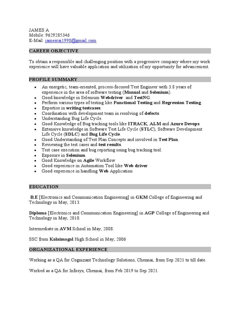 James Resume | PDF
