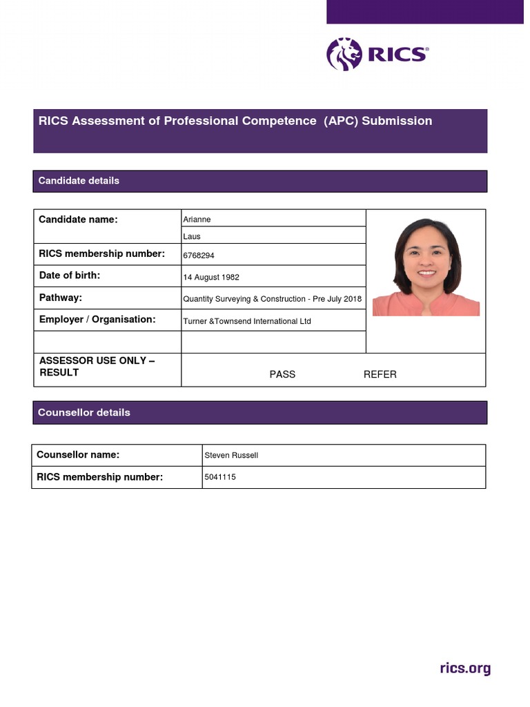 Arianne's RICS APC Submission Guide | PDF