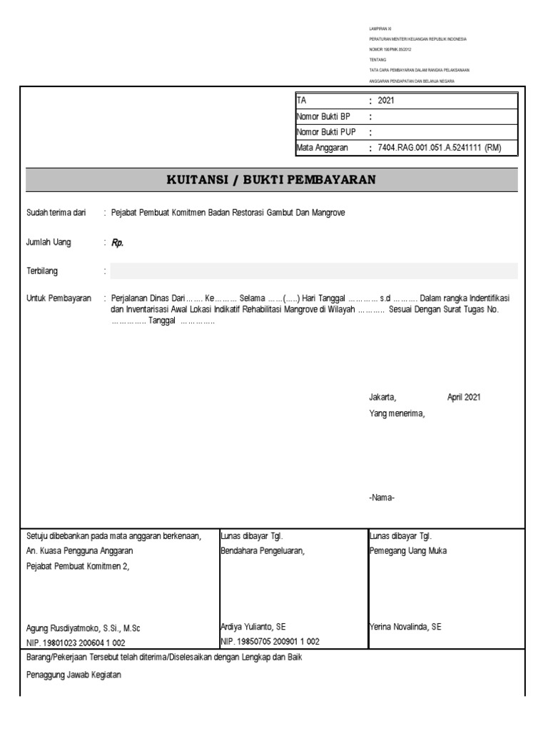 SPJ PERJALANAN DINAS (AutoRecovered) | PDF