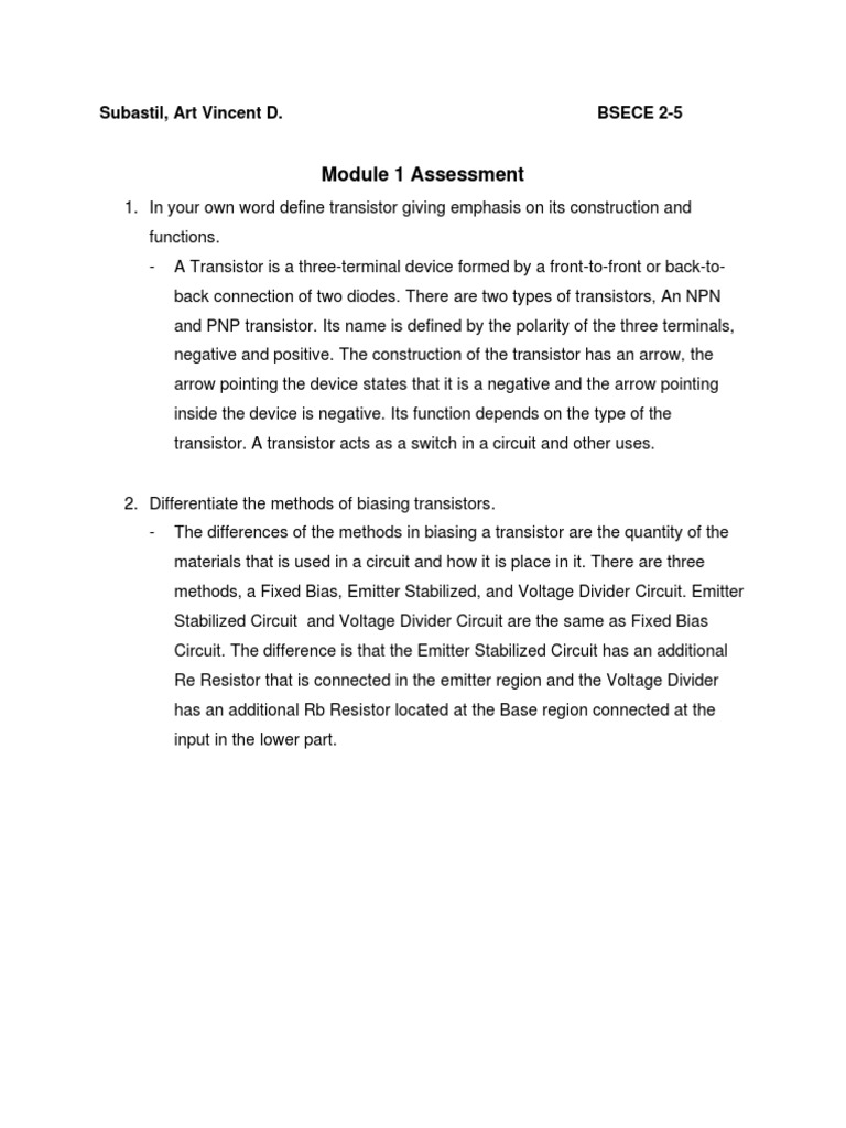 Module 1 Assessment | PDF