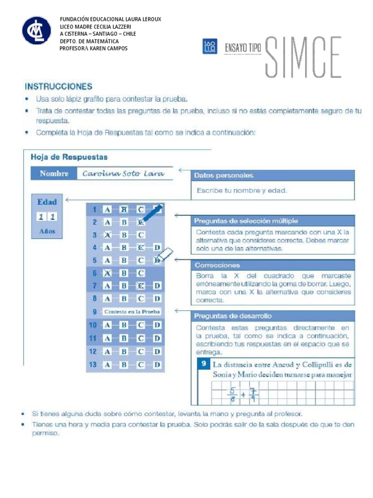 Ensayo1 Simce Matematica 4 Basico | PDF | Geometría Elemental | Geometría euclidiana