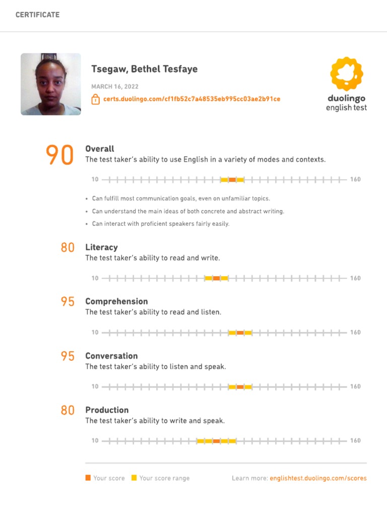 English Proficiency Certificate Pdf