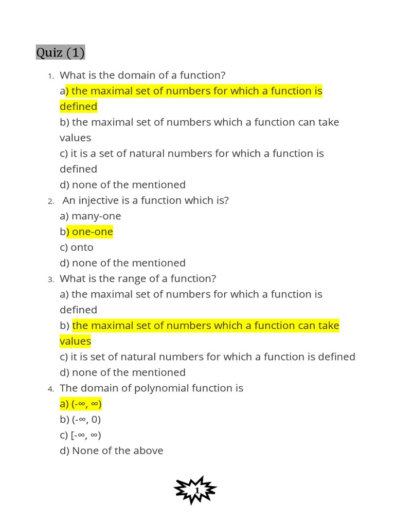 All Quizzes | Download Free PDF | Function (Mathematics) | Present Value