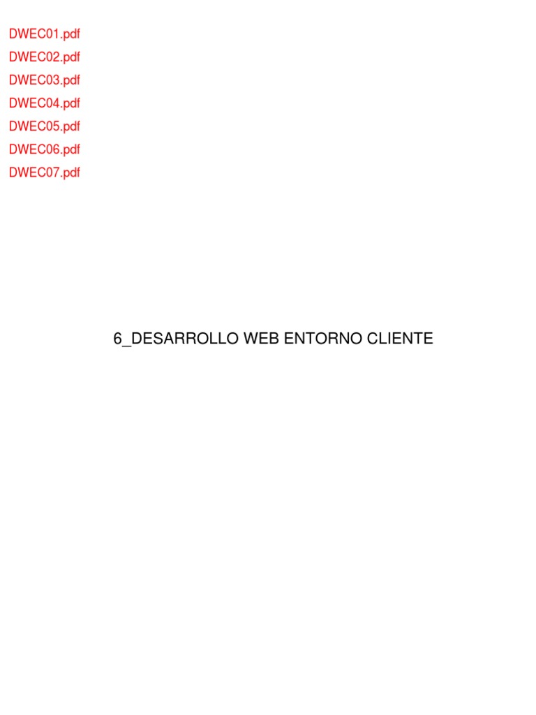 6 - Desarrollo Web Entorno Cliente | PDF