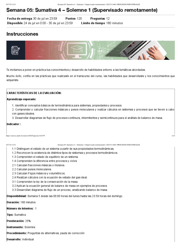 Semana 05 - Sumativa 4 - Solemne 1 (Supervisado Remotamente) - 202315.1484 - PROCESOS ...