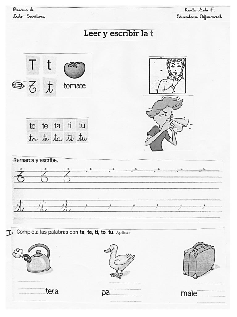 Guia Consonante T | PDF