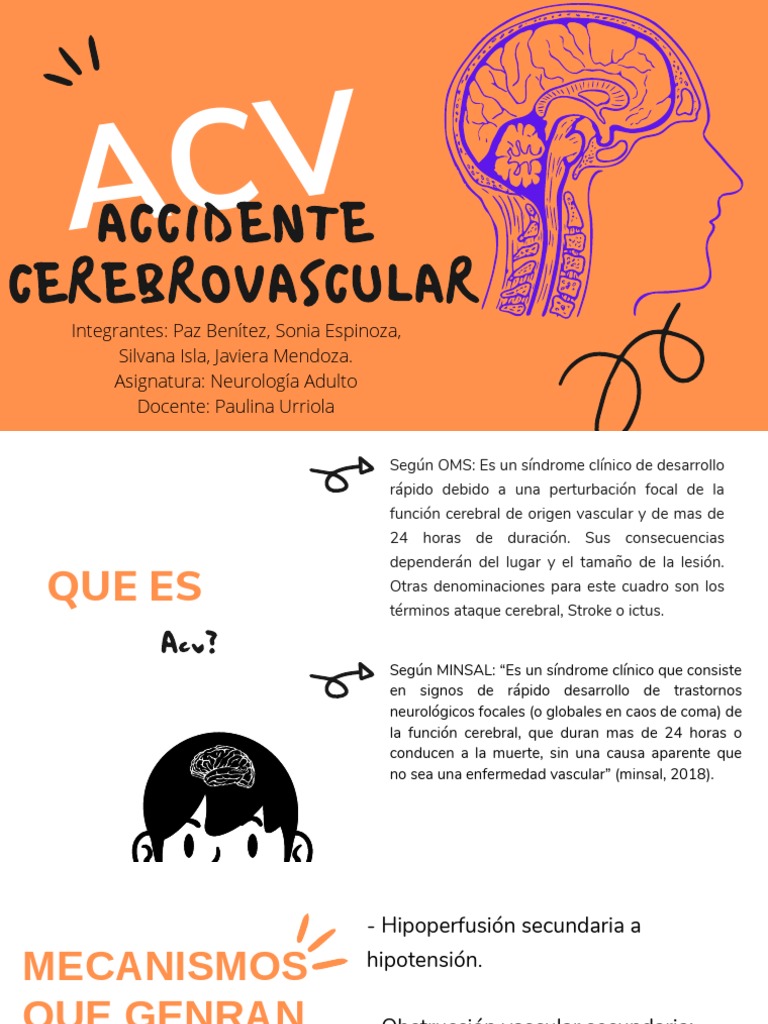 Tipos y Manejo del ACV | PDF | Carrera | Isquemia