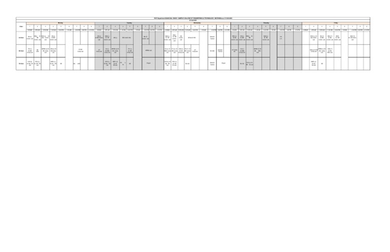 Student - Time Table ECE Aug - Dec2023 | PDF