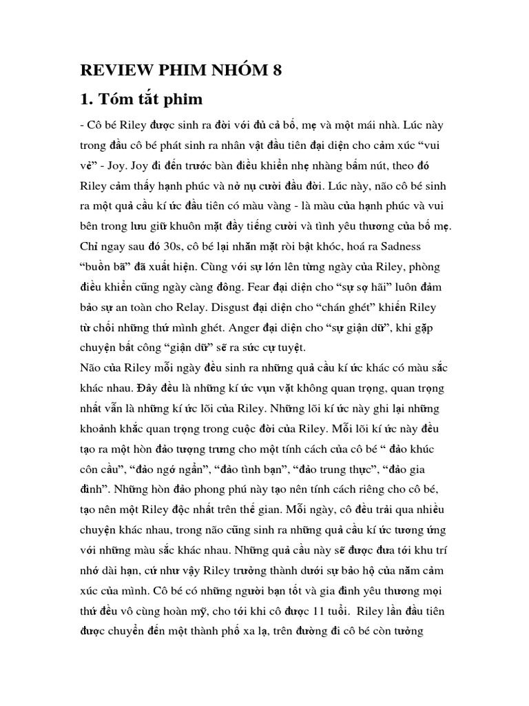 Bài Review Inside Out Của Nhóm 8 Pdf