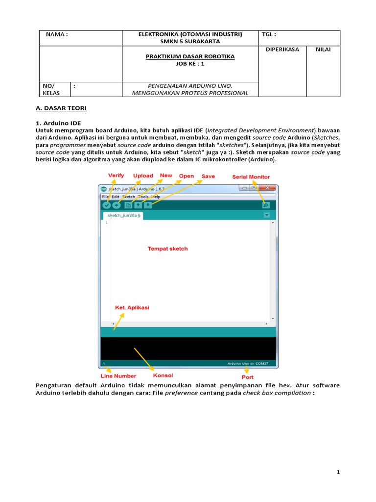 Jobset Pengenalan Arduino With Proteus Full Juli 2023 | PDF