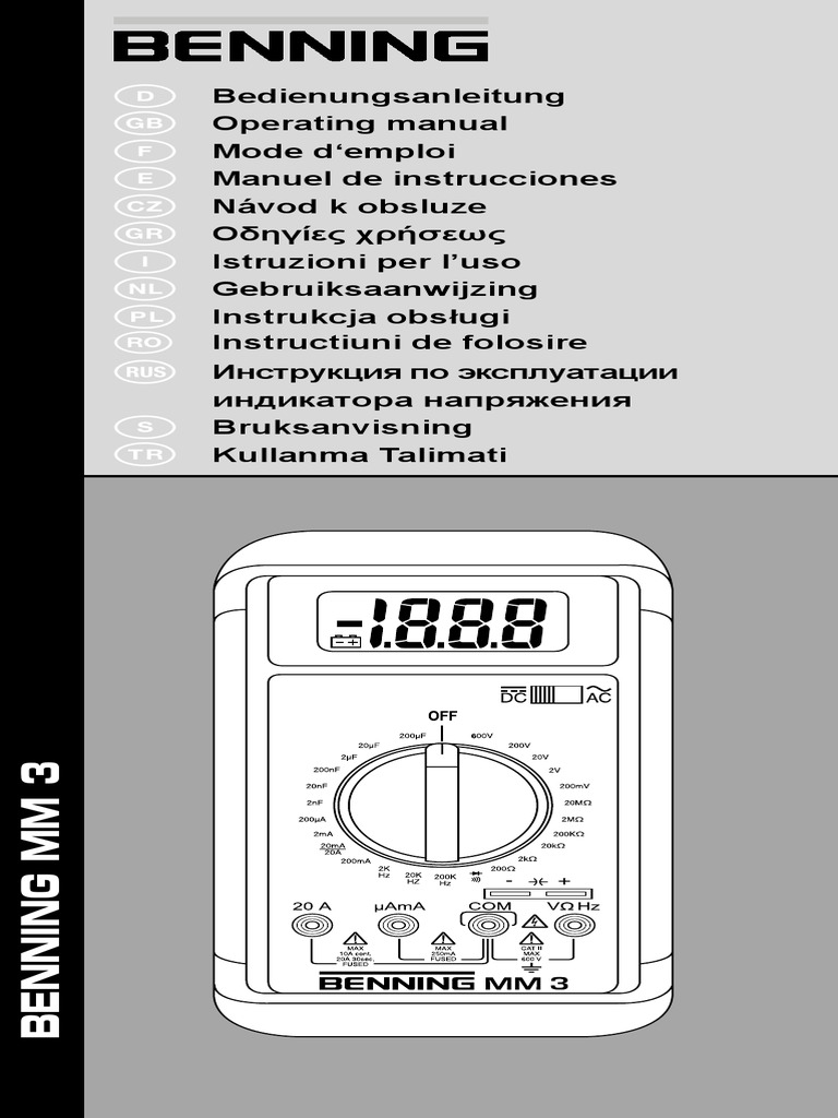 Benning mm3 Manual | PDF