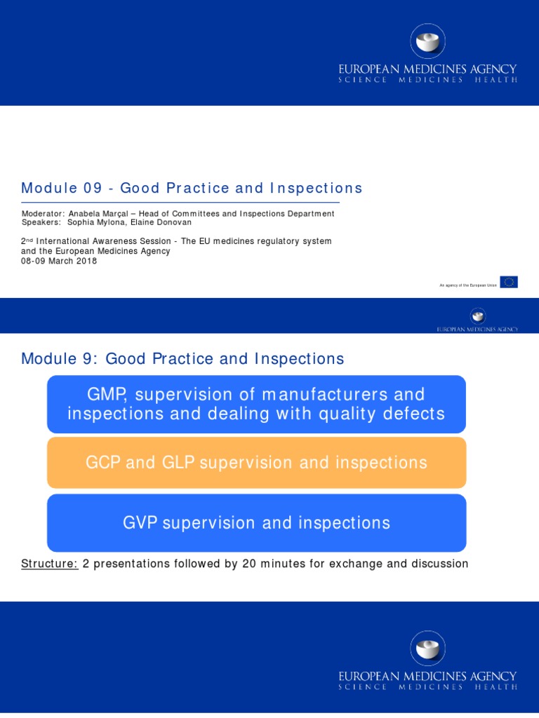 Presentation Module 9 Good Practice Inspections en | PDF | Pharmacovigilance | Pharmaceutical ...