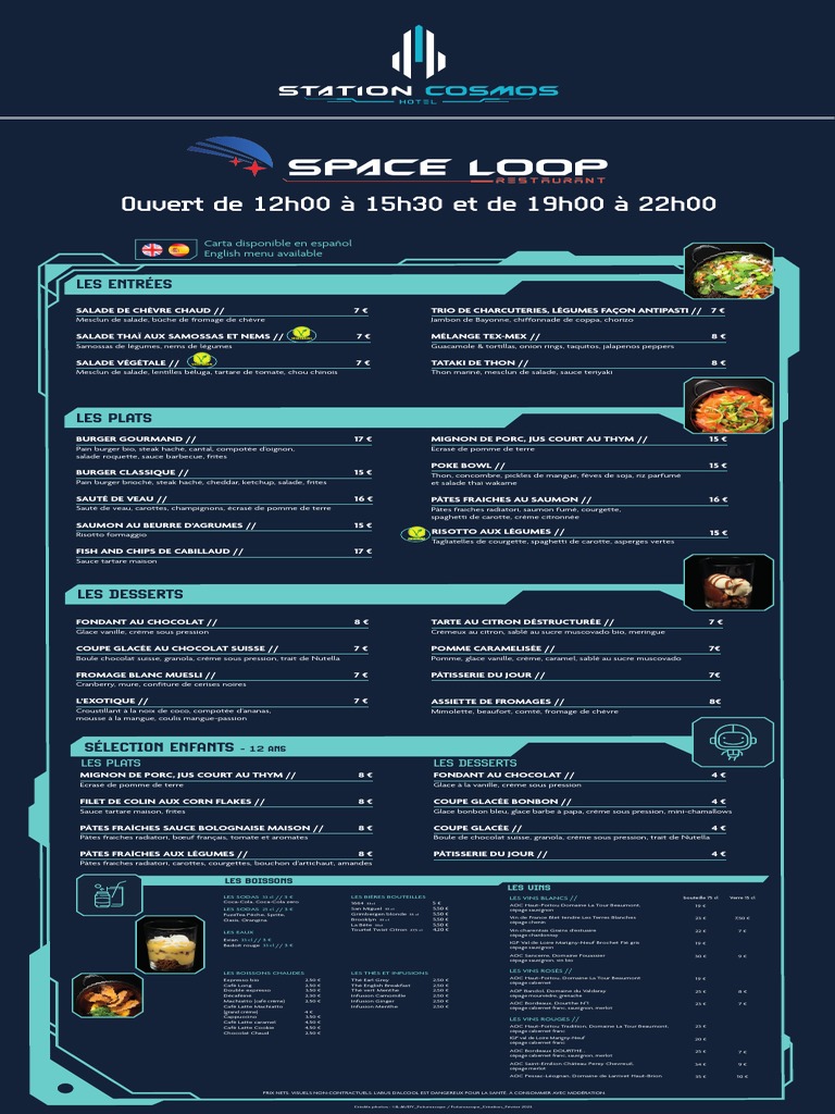 Space Loop Restaurant | PDF | Hamburgers | Chips