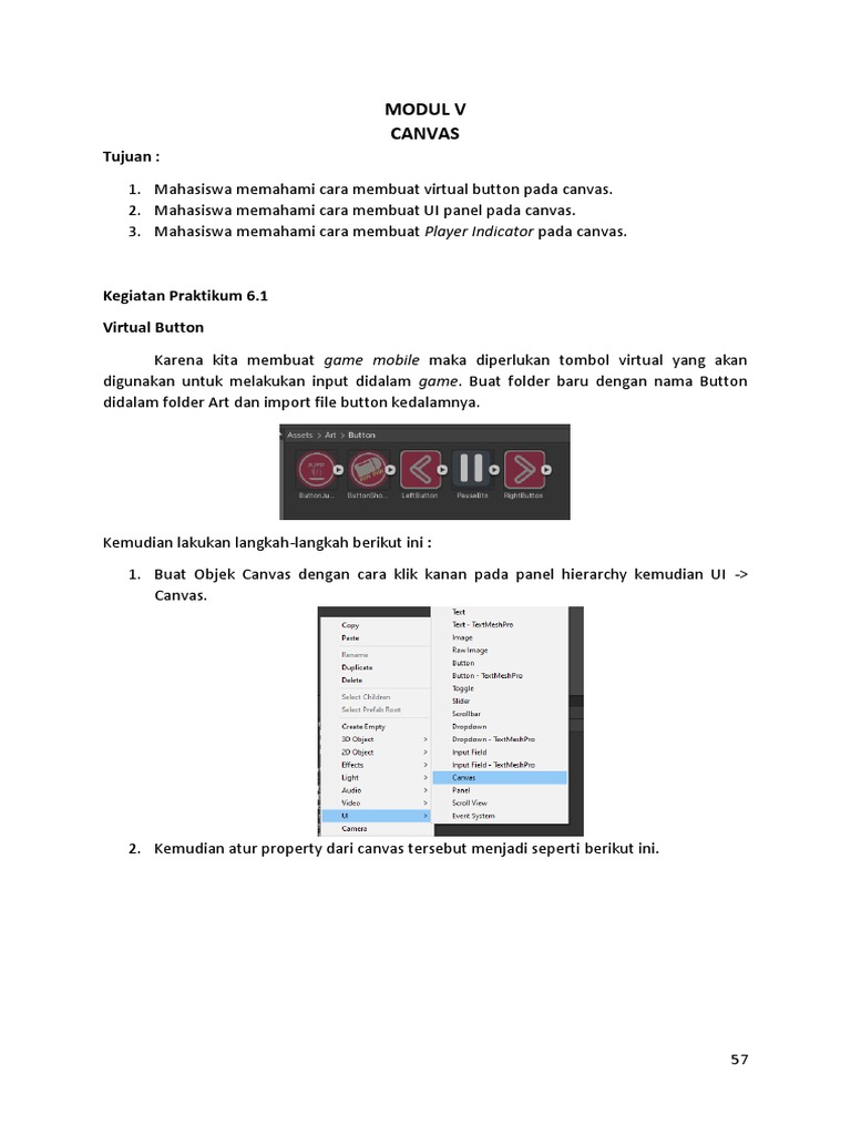 Panduan Praktikum UI Game Mobile | PDF