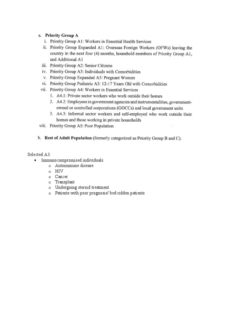 Priority Groups Updated | PDF