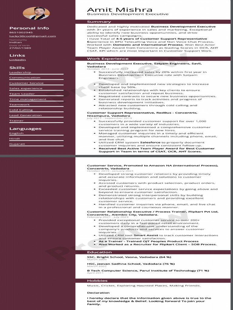 Final Resume Updated Amit | PDF
