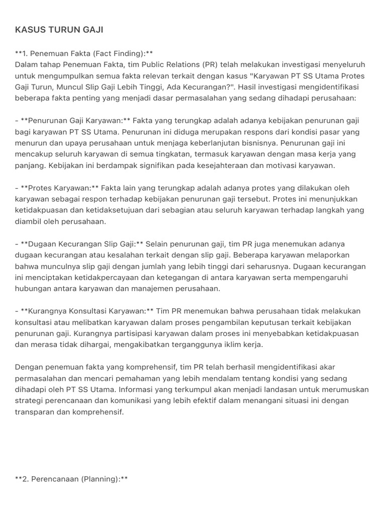 Kasus Turun Gaji | PDF