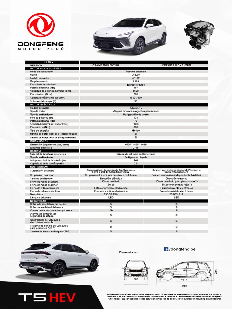 Ficha T5EVO HEV | PDF