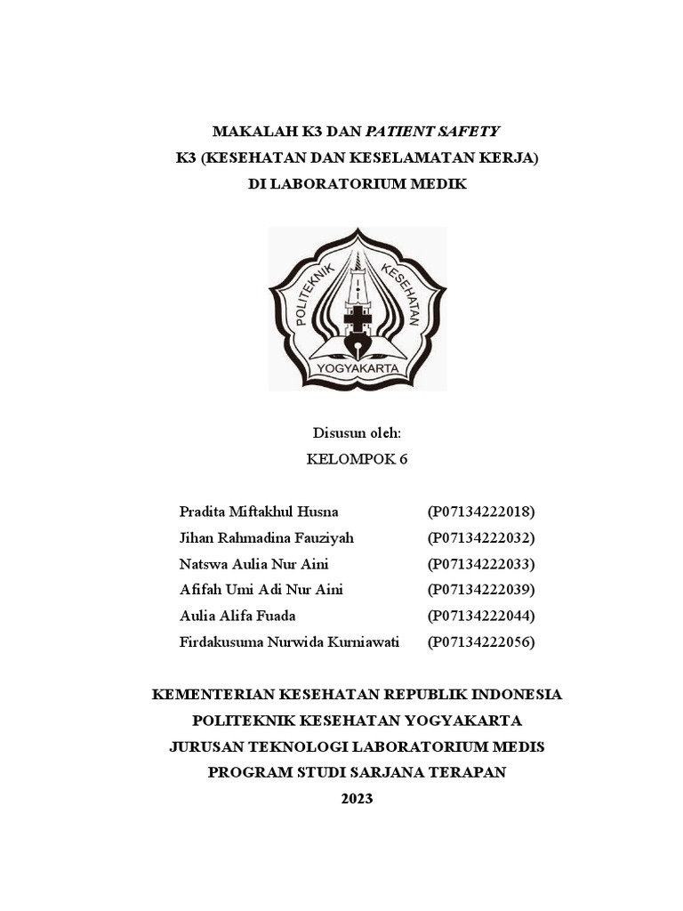 Makalah k3 Lab Kimia | PDF