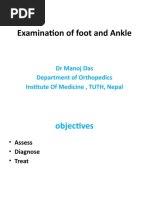 Foot and Ankle Examination Template 21 - 22 | PDF | Foot | Ankle