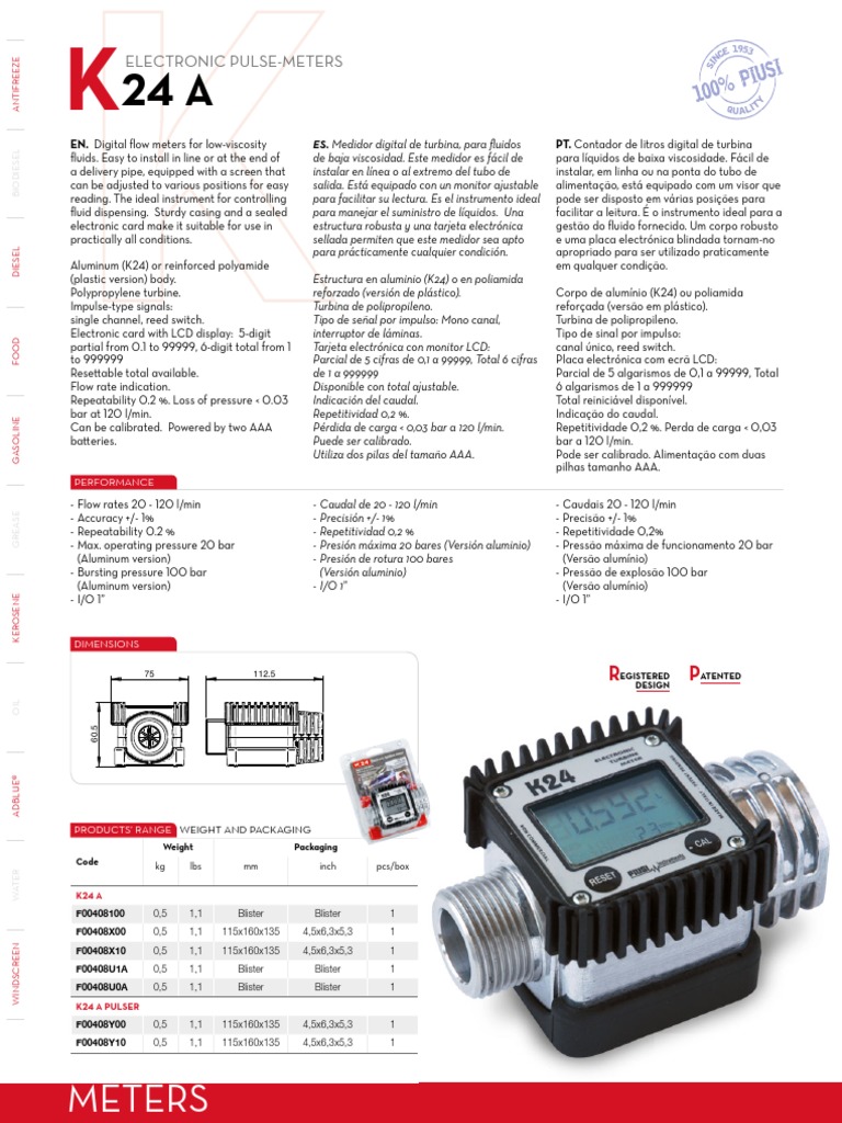 PIUSI K24 Esp | PDF | Substancias químicas | Química